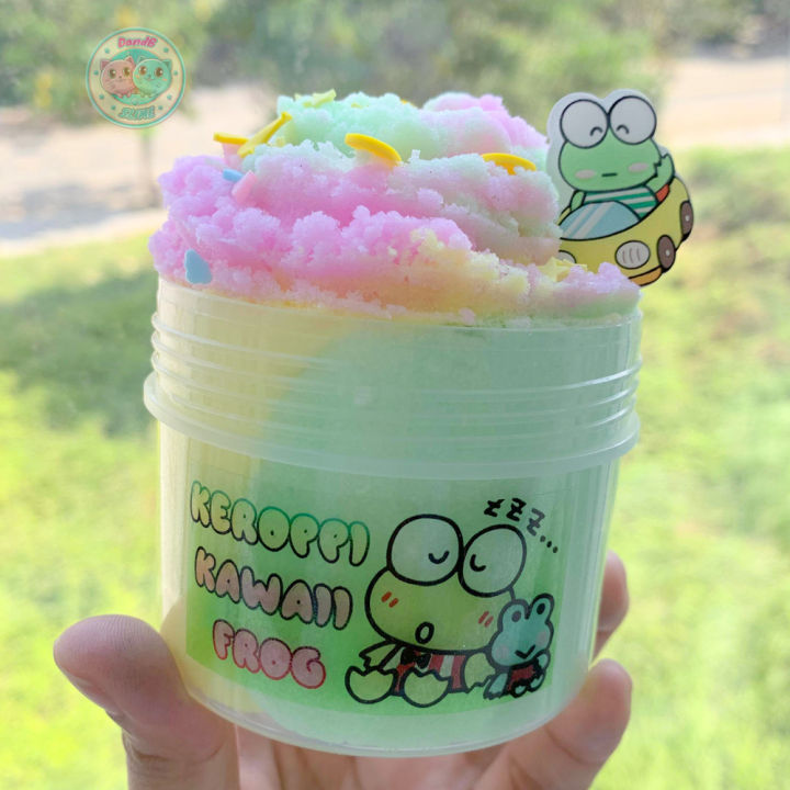 Keroppi Kawaii Frog Cloud Slime 200ml - Slime Mây Màu Xanh/Vàng/Hồng ...