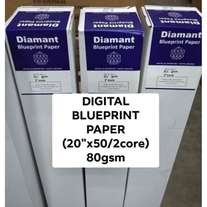(DIAMANT) /( BLUEY) DIGITAL BLUEPRINT PAPER (20" x50/2core) 80gsm ...