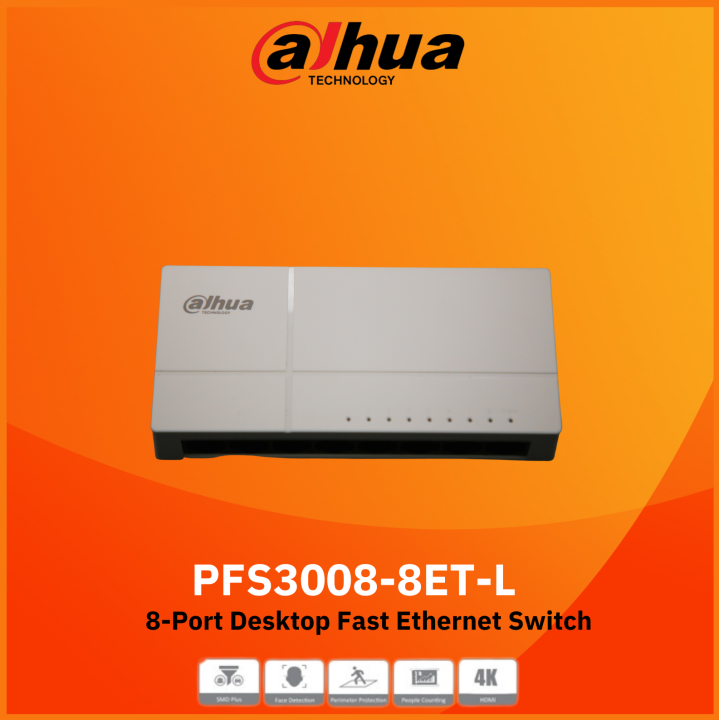 Dahua 8-Port Desktop Fast Ethernet Switch (DH-PFS3008-8ET-L) | Lazada PH