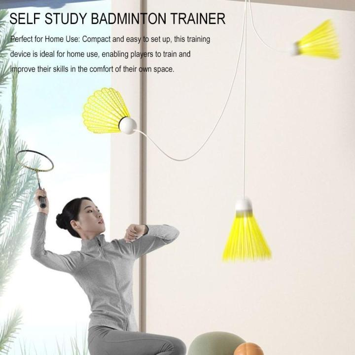 Single Badminton Training Device Set Self Practice Rebound Exercise ... Single Badminton Training Device Set Self Practice Rebound Exercise ...
