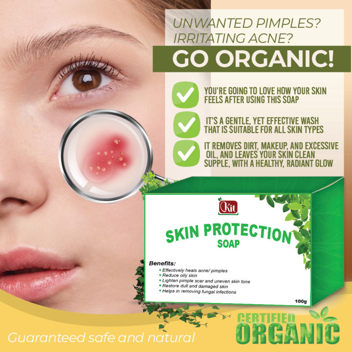 pimple remover by Organikit Skin Protection Soap pimple marks remover anti acne pimple tool Pimple Remover For All Skin Types Natural Ingredients For Acne Care Lazada Lazada PH