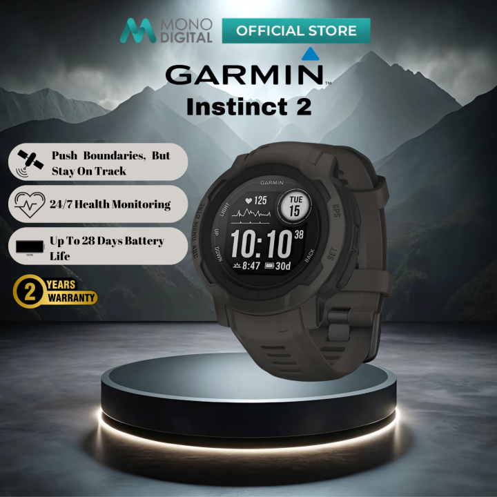 Garmin Instinct 2 Rugged Outdoor GPS Smartwatch with Heartbeat Rate ...