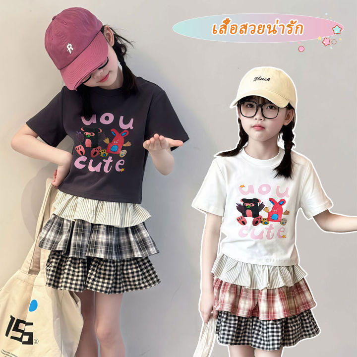SweetKids พร้อมส่งจากกทม🌸เสื้อยืดแฟชั่นสาวๆ🍓เสื้อยืดเด็กแขนสั้นพิมพ์ลาย ...