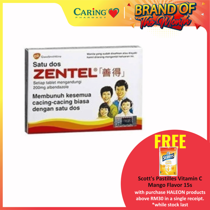Zentel Tablets (2 Tablets) | Lazada