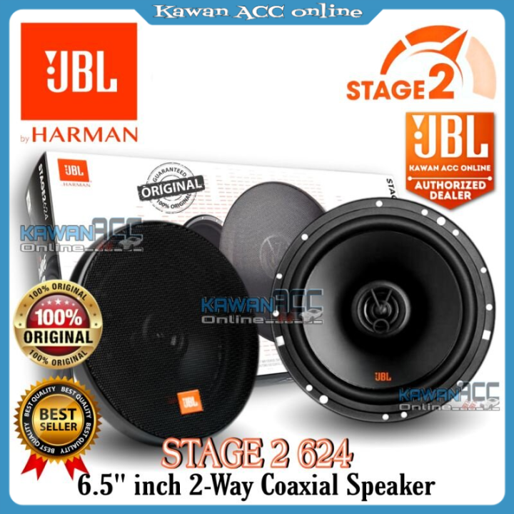 JBL Stage 2 624 6.5" inch Speaker **100%ORIGINAL** 240 Watts 2 way Coaxial Car Speaker Audio ...