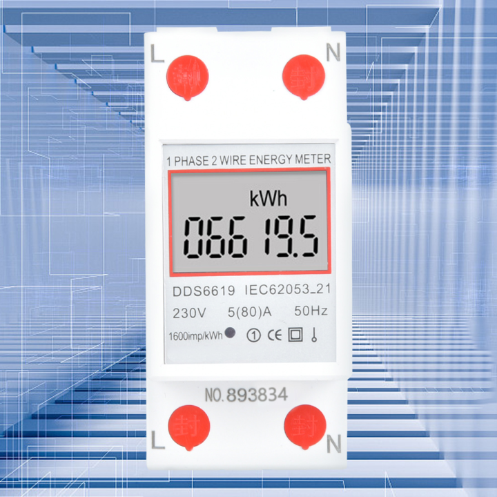 DDS6619-005 Intelligent Single Phase Electric Energy Meter 2p Din Rail ... DDS6619-005 Intelligent Single Phase Electric Energy Meter 2p Din Rail ...