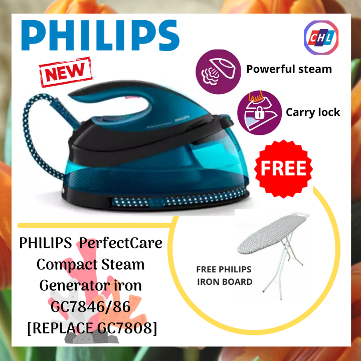 PHILIPS (AUTHORIZED DEALER) GC-7846/86 STEAM GENERATOR IRON (FREE IRON ...