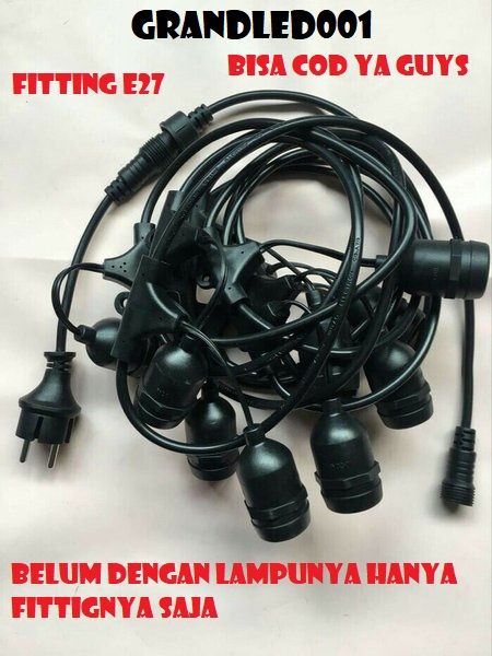 Fitting Lampu Gantung Outdoor E27 5M 5L // 5M 10L // 10M 10L // 10M 20L // LAMPU GANTUNG CAFE ...