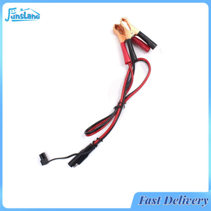 FunsLane Car Battery Charger Clip To Sae Connector Extension Cable ...