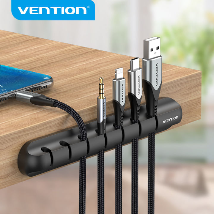Vention Cable Organizer Silicone USB Network Wire Cable holder Winder ...