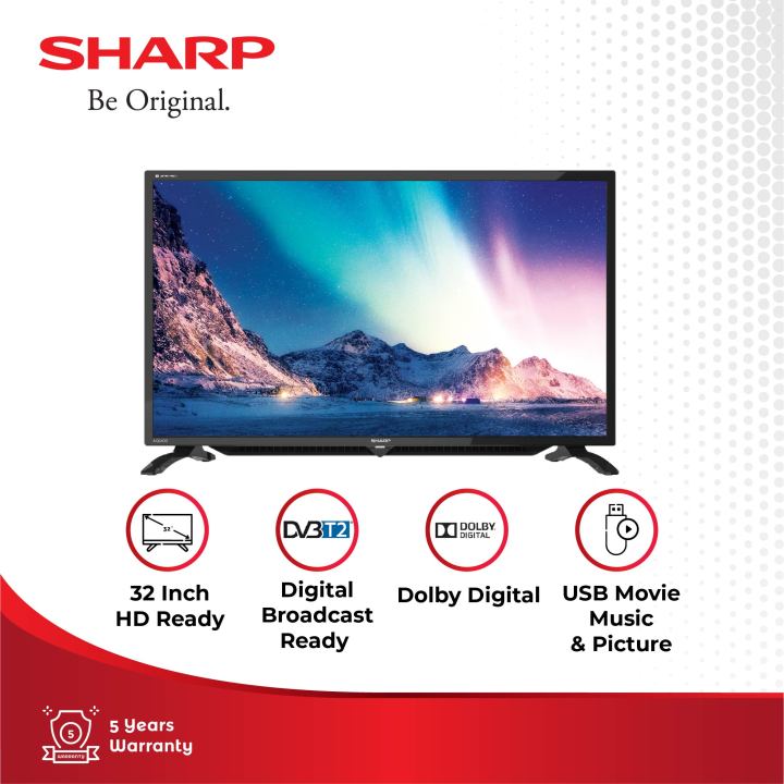 Sharp TV 32 inch HD-Ready Digital 2T-C32GD1400i - Hitam | Lazada Indonesia