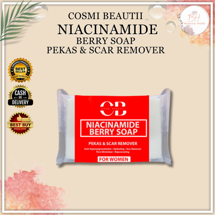 CB Niacinamide Berry Soap 70G For Women Pekas and Scar Remover, Cosmi ...
