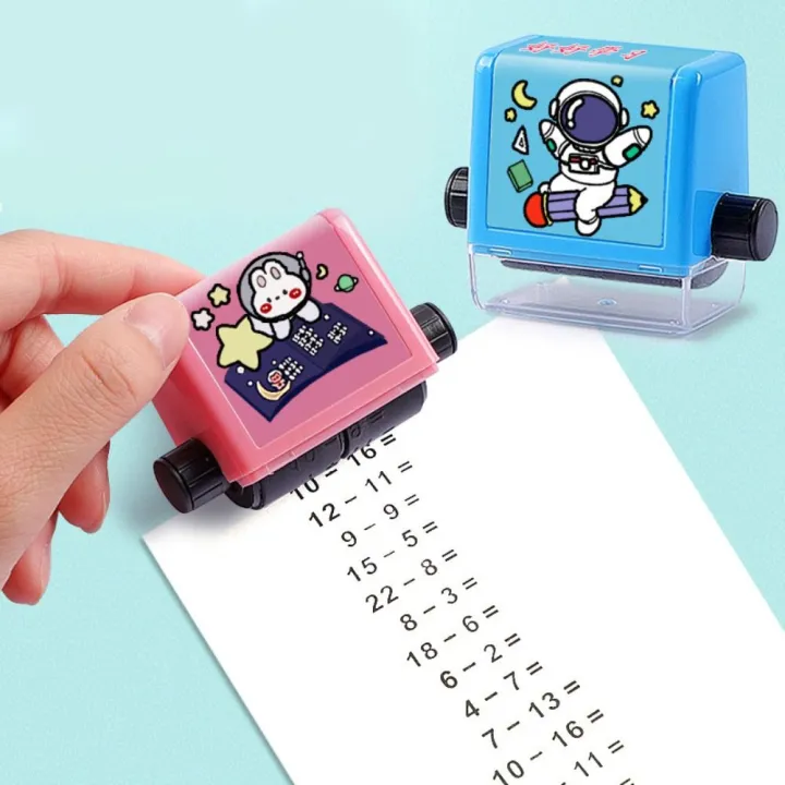 YOUSHI TOP Số Tem toán cho trẻ em Hoạt hình Tự làm Con lăn số học con ...