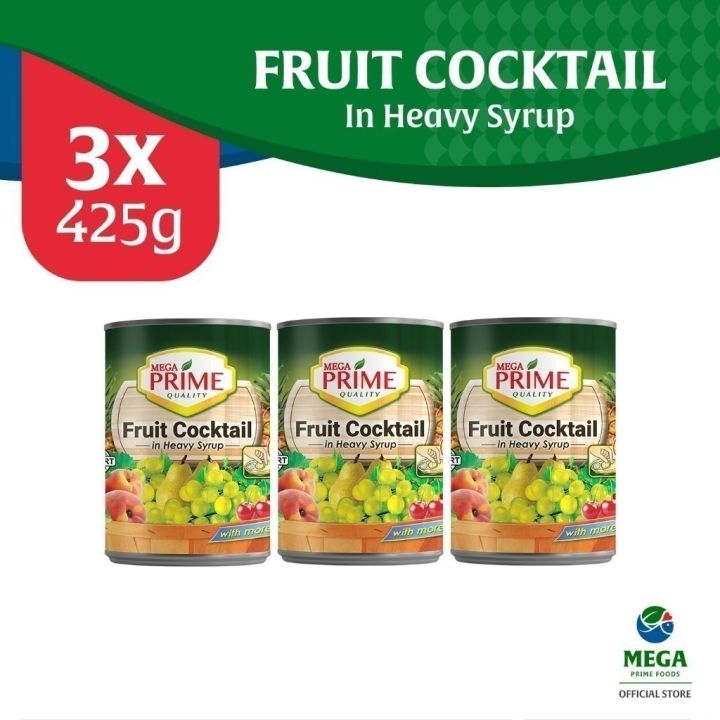 Mega Prime Fruit Cocktail Regular In Heavy Syrup Easy Open Can 425G By ...