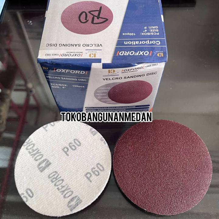 AMPLAS LEM BULAT TEMPEL 4 INCH No 60 sd 320 Halus Kasar KERTAS PASIR ...