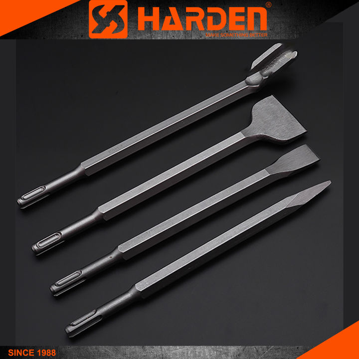 Harden 14X250mm SDS-PLUS Point, Flat, Extra Flat, U Type Chisel ...