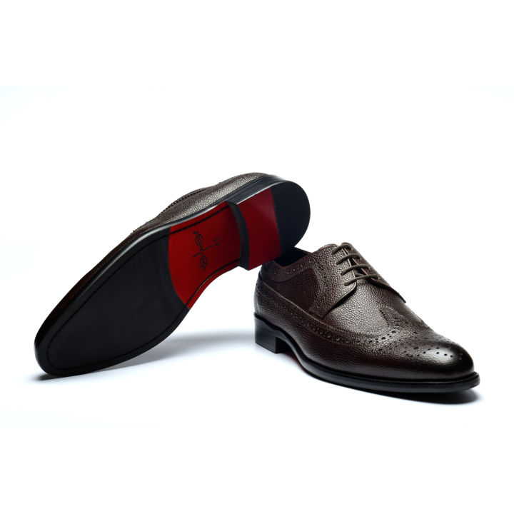 DOMO Men's Business Formal Elegant office work Derby Chocolate Brown ...