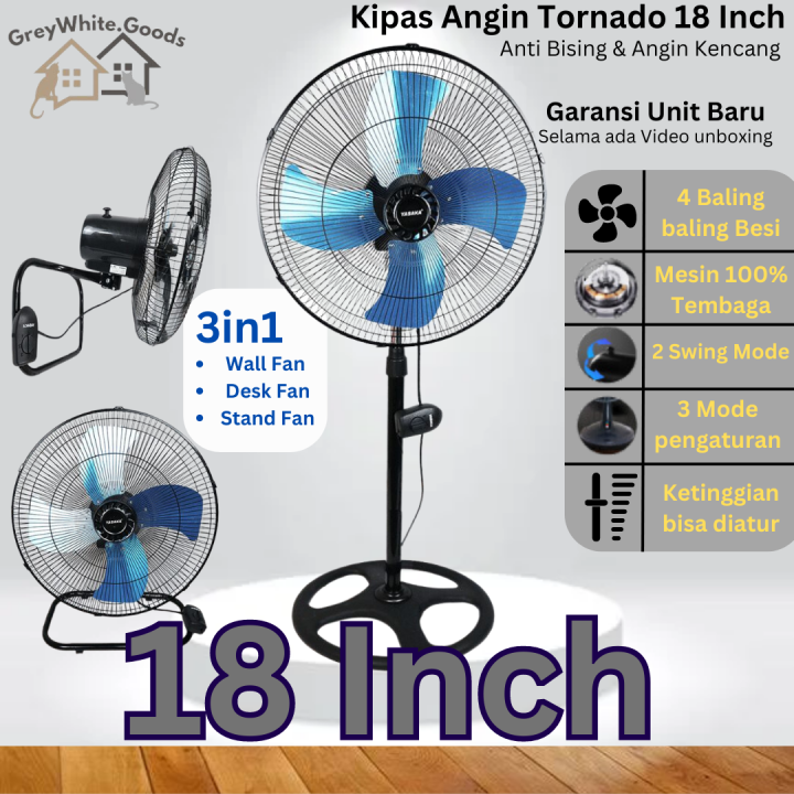 Kipas Besi Tornado 18 Inch 16 Inch 12 Inch 3in1 Besar Hemat Daya ...