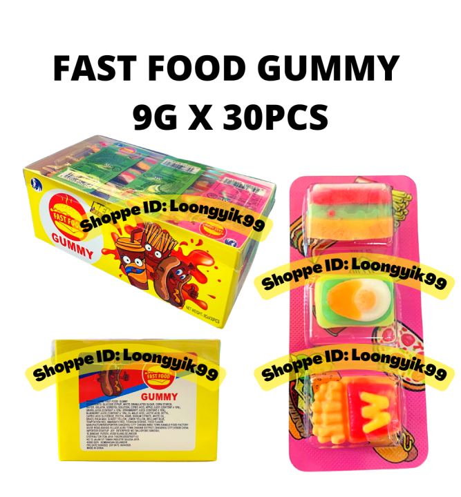 FAST FOOD GUMMY 9G X 30PCS LOONGYIK99 | Lazada