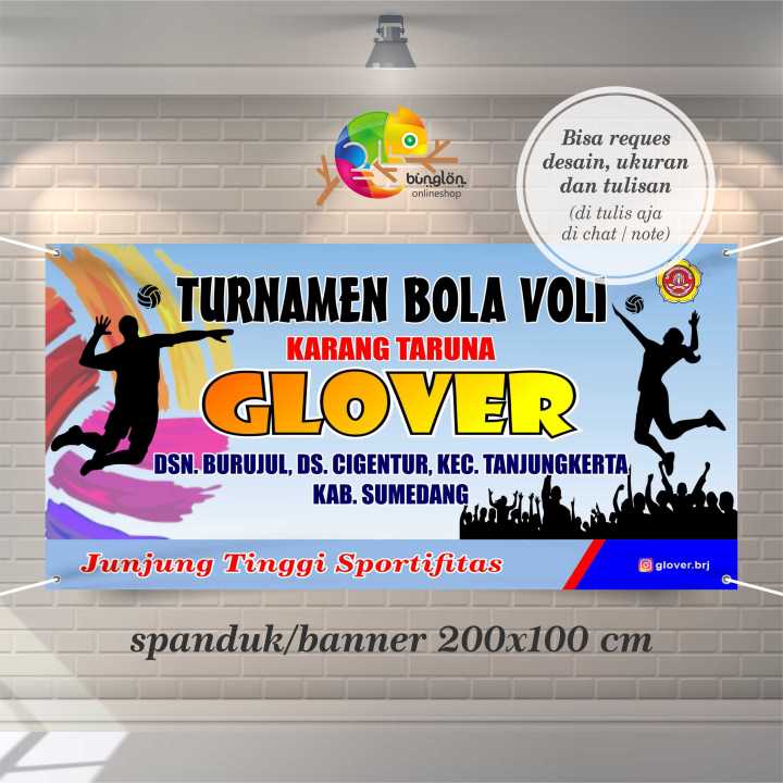 Spanduk, Banner Turnamen Pertandingan Bola Volly, Spanduk Petandingan, Spanduk Custom | Lazada ...