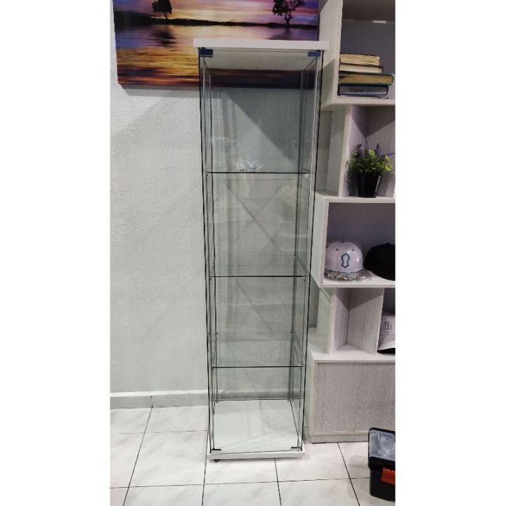Rak Almari KaCa display cabinetwhite display glass cabinet | Lazada.co.th