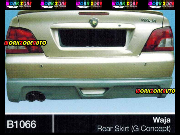 B1066 Proton Waja Fiber Rear Skirt (G-Concept) Body kit Bodykit | Lazada