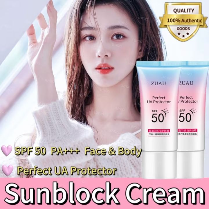 Sunblock SPF50+ Sunscreen Cream UV Protection Whitening Moisturizing ...