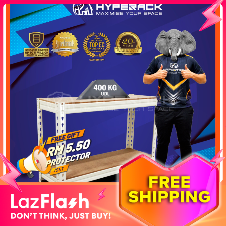 🐘 HYPERACK™️ Adjustable 2 Tier Metal Boltless Rack Rak Dapur Rack Shelf ...