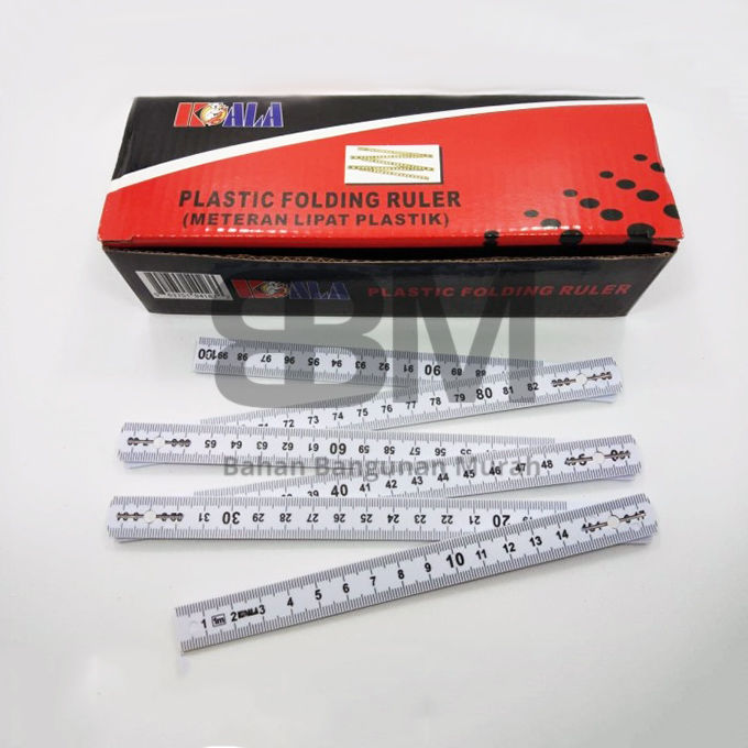 1 LUSIN - Meteran Lipat Plastik Putih 1 Meter KOALA / Meteran Lipat PVC KOALA 1M | Lazada Indonesia