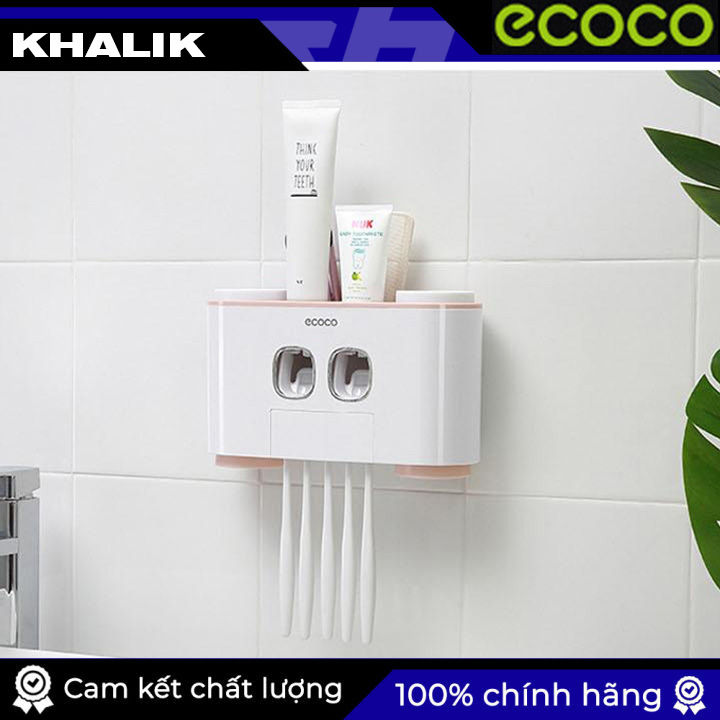 [Hàng cao cấp] Hộp đựng bàn chải, Kệ nhả kem tự động Ecoco E1802, tặng ...