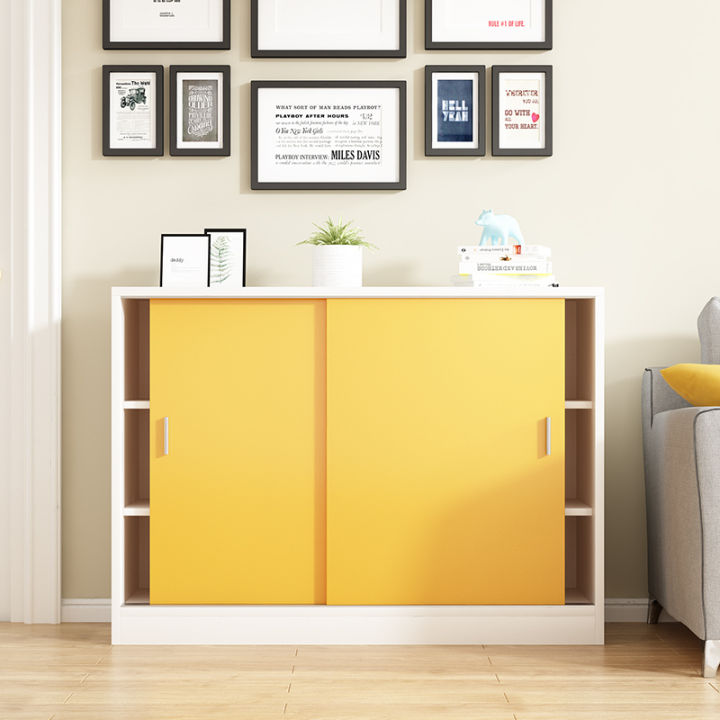 Sliding door sideboard modern minimalist kitchen cabinet locker locker ...