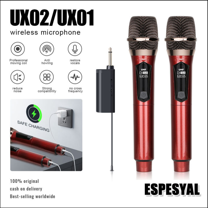 UX01/UX02 Professional Dynamic Circle Wireless Microphone Indoor ...