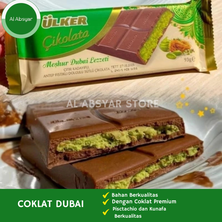 Coklat Dubai Ulker Turki Viral Flavor Dubai Chocolate 93gr Coklat Dubai Ulker Turki Viral Flavor ...