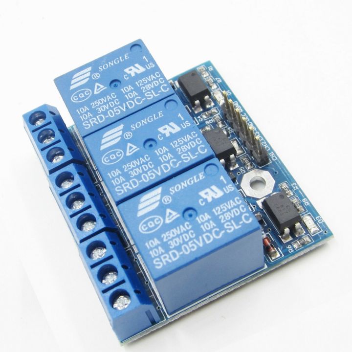 โมดูลรีเลย์ 3 ช่อง เปิดปิดด้วย logic 3.3V-5V Relay 3CH module with ...