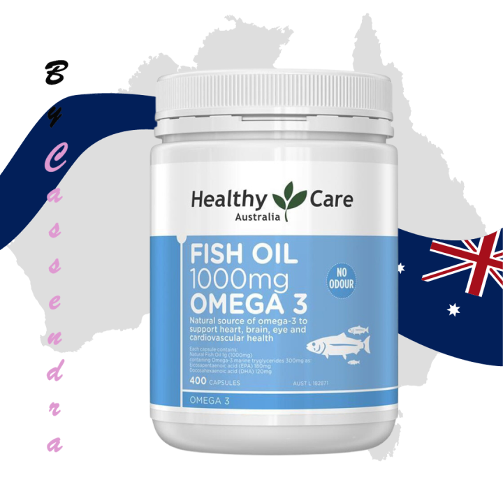 HEALTHY CARE Australia Fish Oil Omega 400 / Odourless / Triple Strength ...