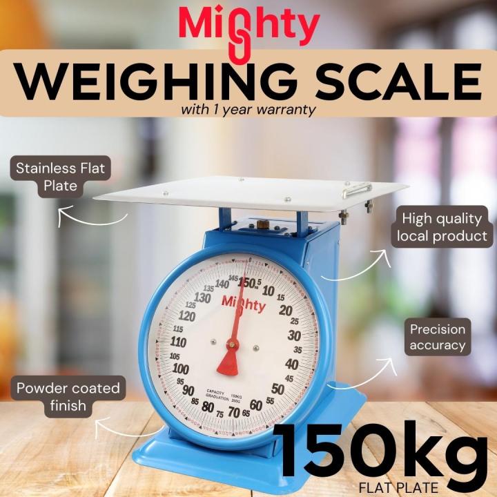 [Mighty] Weighing Scale 150 kilograms FLAT PLATE/ Timbangan 150 kilos / FLAT PLATE Weighing ...