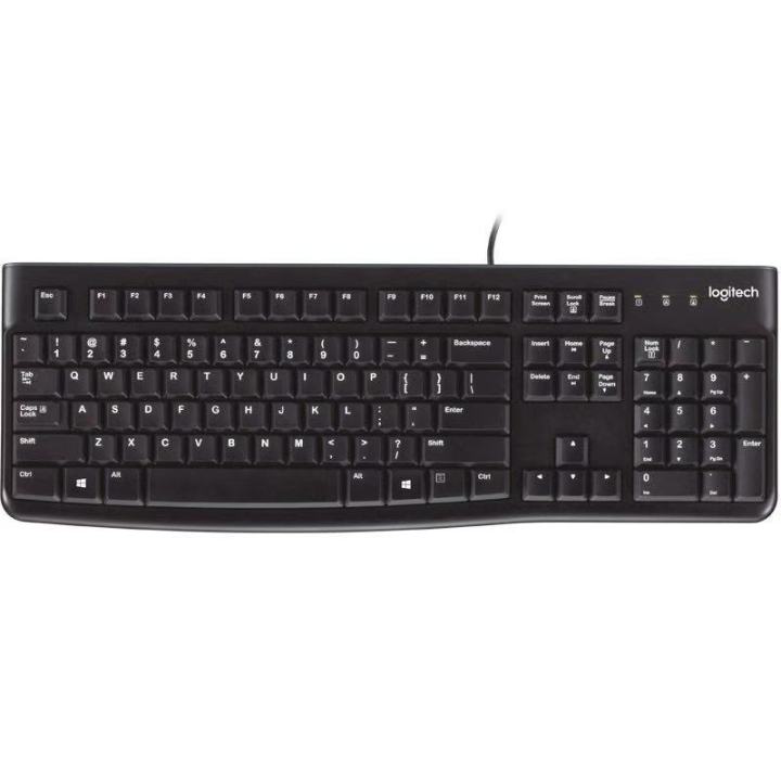 Logitech K122 USB Wired Standard Keyboard, Full Size, Splash Resistant ...