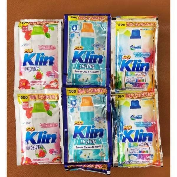 [12 Sachet] Soklin Liquid Cair Renceng isi 12x22ml | Lazada Indonesia