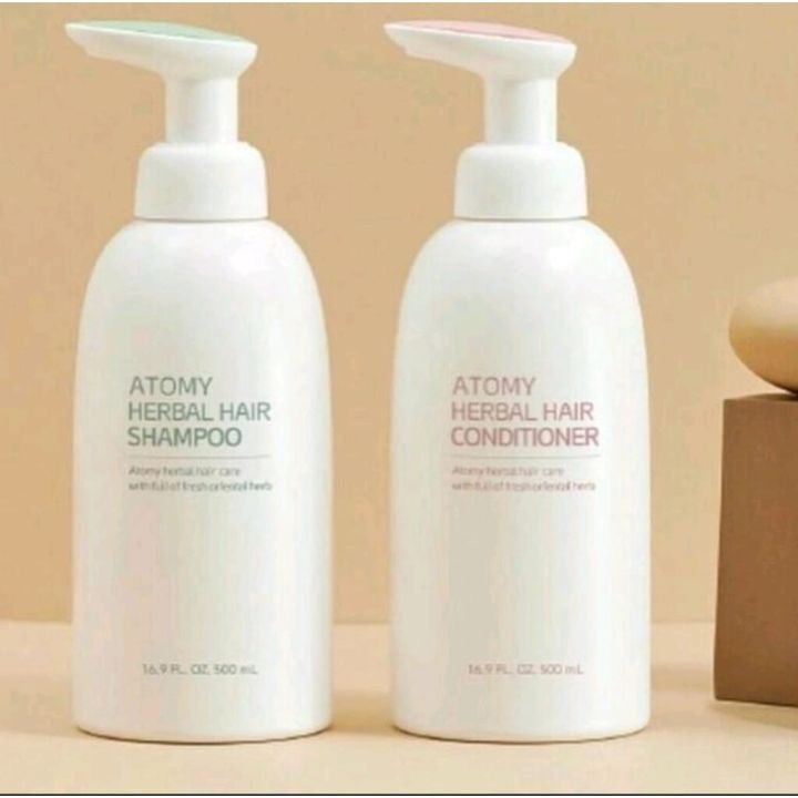 Korea Atomy Herbal Shampoo and Conditional 艾多美洗发乳500ml /润丝乳 500ml | Lazada
