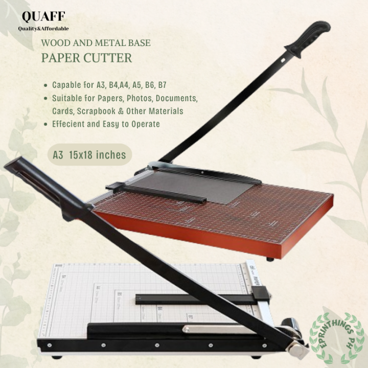 ePrinthings Ph- QUAFF Paper Cutter A3 (15x18) size Metal / Wood Base ...
