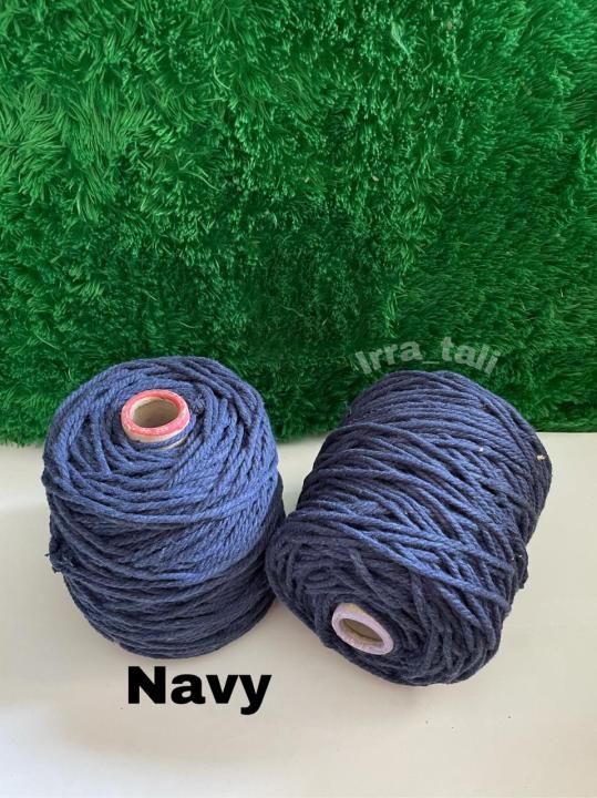Tali Katun Macrame / Makrame Premium 4 mm 1 Kg Warna Navy - ZI Craft ...