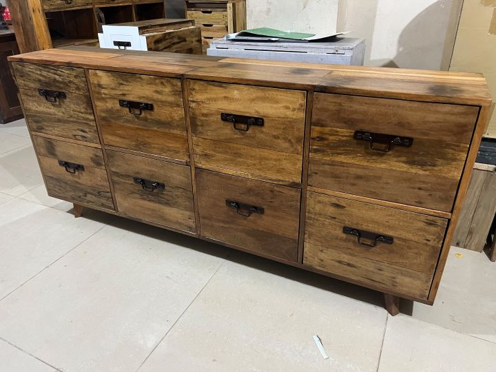 Solid Wood 8 Drawer TV Rack/ Console Table | Lazada PH