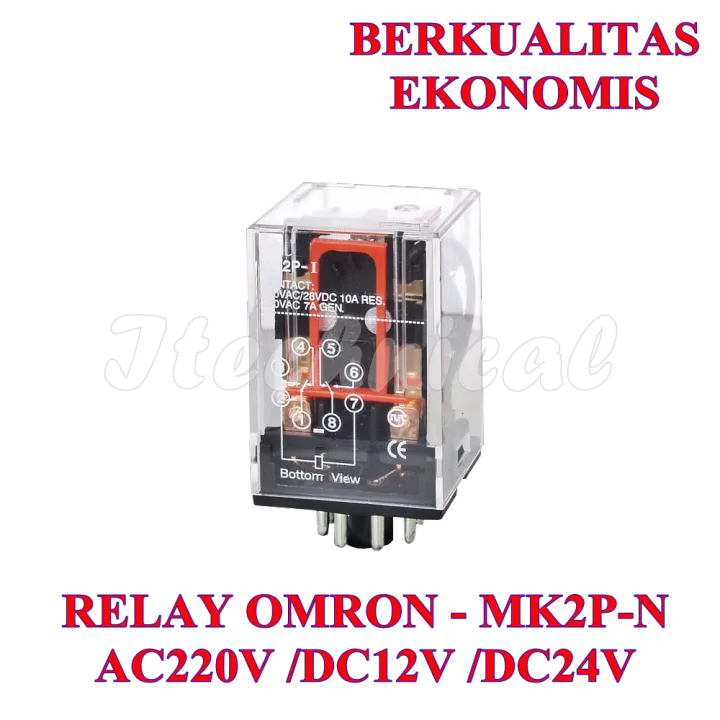 RELAY RELLAY OMRON MK2P-N AC 220V - MK2P-N DC12V - MK2P-N DC24V 8 KAKI | Lazada Indonesia