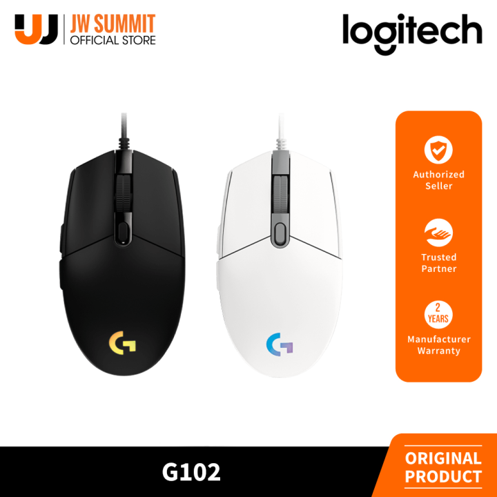 Logitech G102 LIGHTSYNC 8,000 DPI Customizable RGB Lighting 6 Programmable Button Wired Gaming ...