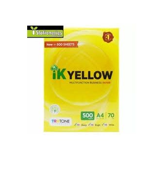 ORIGINAL IK Yellow A4 Copier Paper 70gsm - 450 / 500 sheets | Lazada