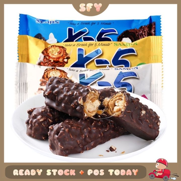 Ready Stock🍫 36g Samjin Korea X5 Peanut Crunch Bar Chocolate Crunch Bar ...