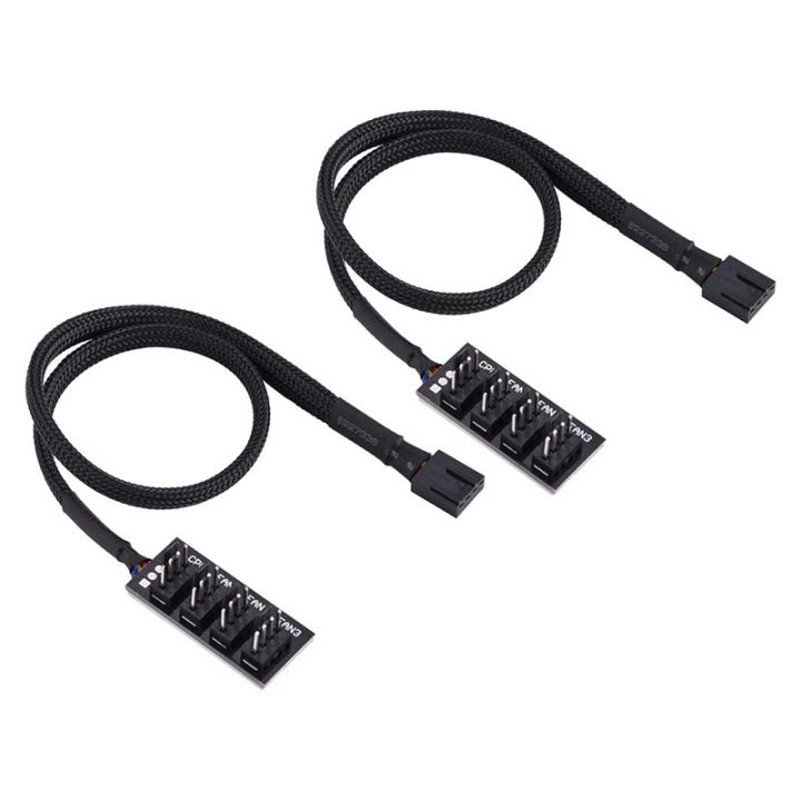 2 Pack PWM Splitter,4-Pin Computer CPU/Case PWM Fan Hub,15 Inch 4-Pin ...