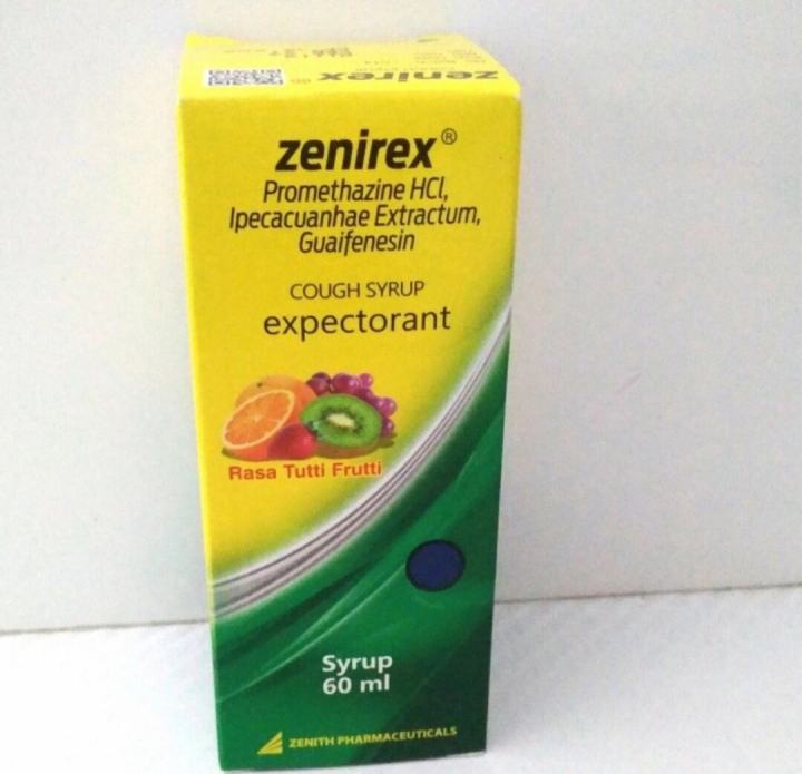 Obat batuk zenirex sirup expectoran 60ml obat batuk alergi | Lazada ...