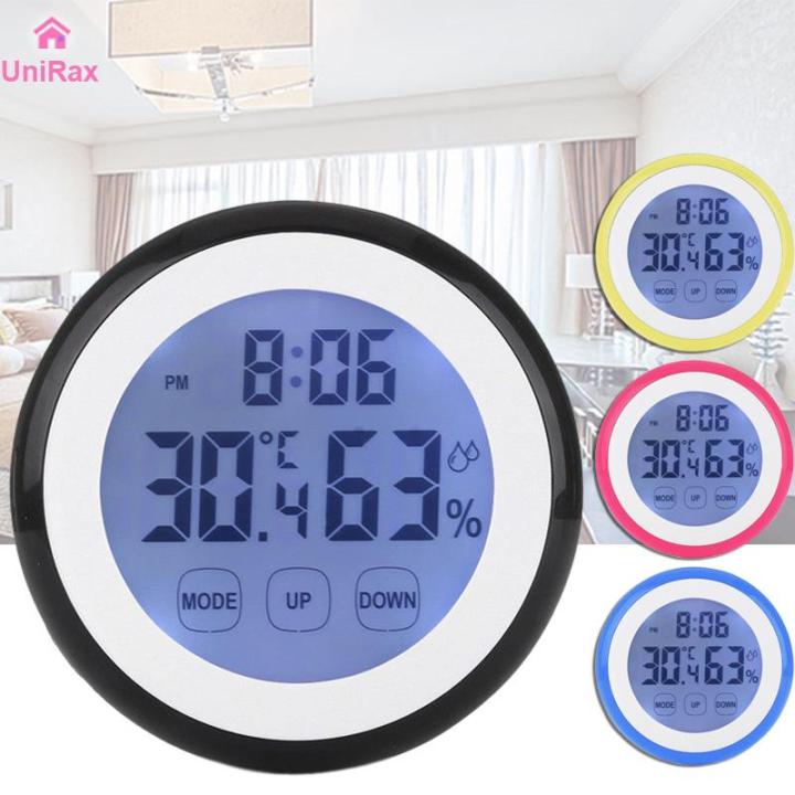 【UniRax】 Multi Functional Wall Clocks with Digital Temperature Humidity ...