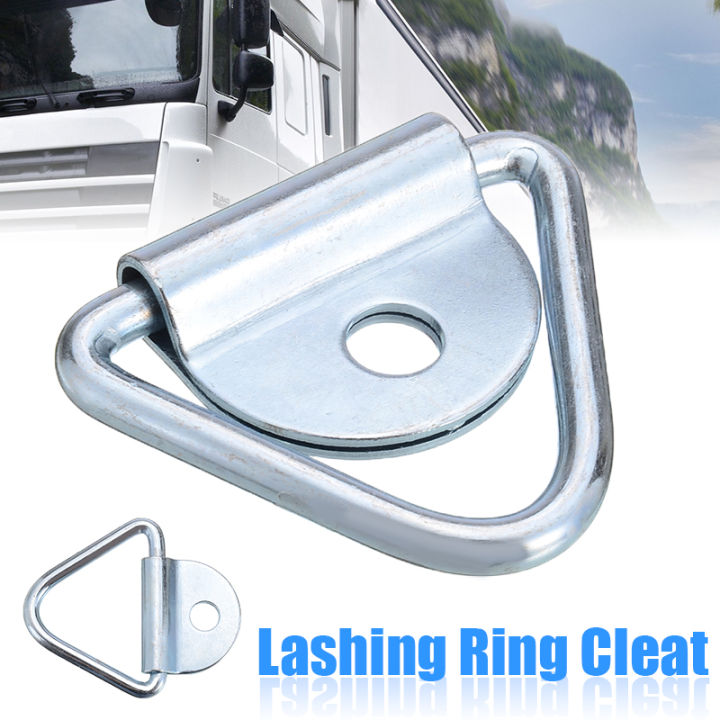 BOKALI 1PC สังกะสีชุบ Tie Down Lashing Ring & Cleat Van Truck Trailer ...